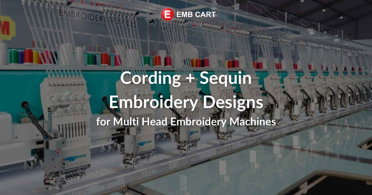 Cording (Aari Work) Embroidery Designs for Multi Head and Single Head ...